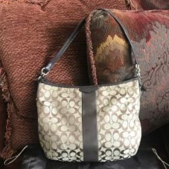 Coach | Bags | Authentic Coach Signature Print Logo Satchel Bag | Poshmark
